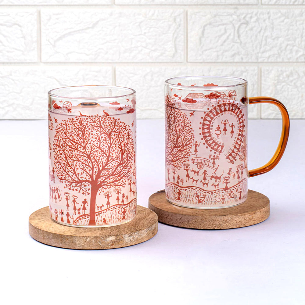 Glass Mugs – Strokes by Namrata Mehta